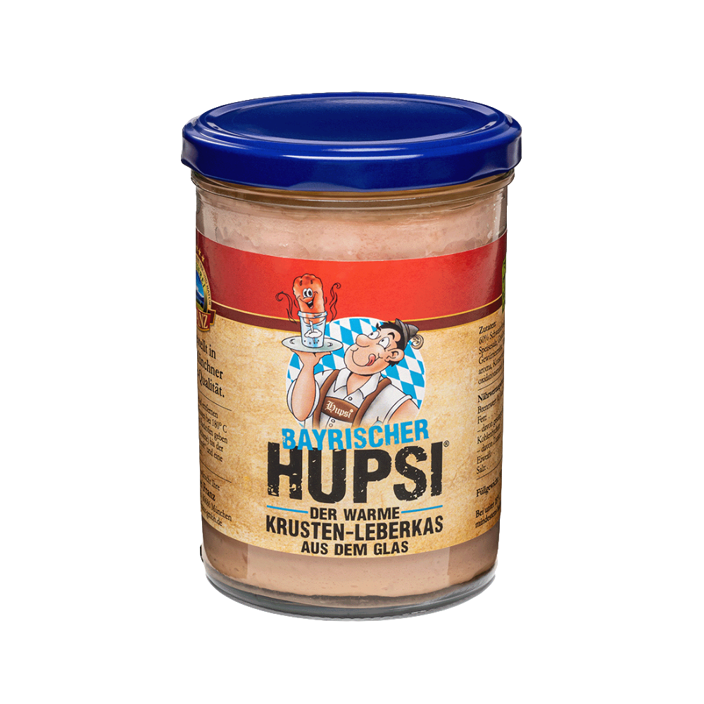 Klassischer BAYRISCHER Leberkas im Glas zum Aufbacken | HUPSI LEBERKAS