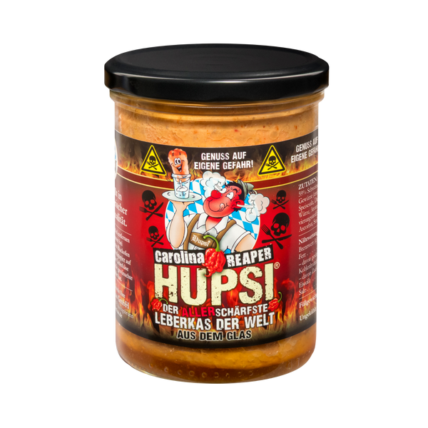Carolina Reaper HUPSI – schärfster Leberkas im Glas